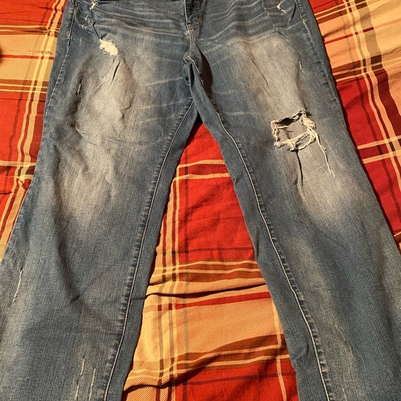torrid | Jeans | Torrid Distressed Straight Leg Jeans Blue | Poshmark